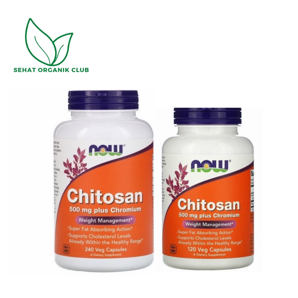 Jual Now Foods Chitosan Plus Chromium 500 mg 120 Caps ; Chitosan Plus ...