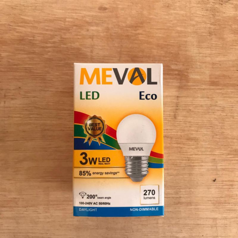 Jual Lampu LED Meval Eco 3 Watt // Lampu LED Meval Eco 3 Watt | Shopee ...