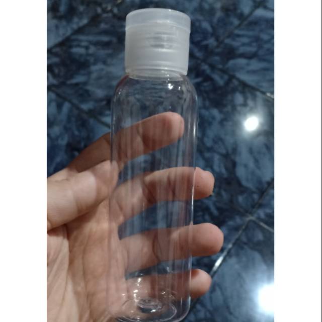 Jual botol flip top plastik 100ml bening transparan | Shopee Indonesia