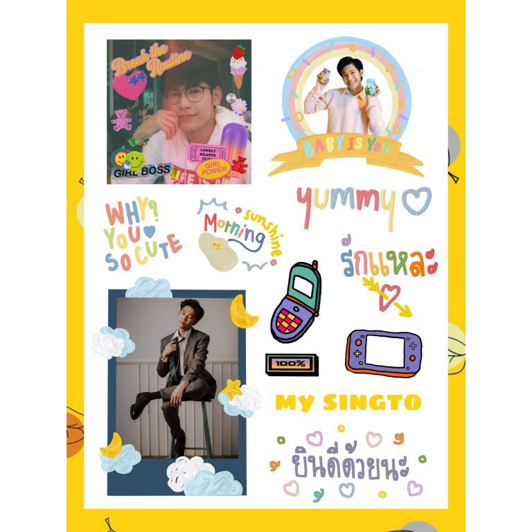 Jual (COD) Sticker GMM Boys SINGKIT VOL.2 | Singto Prachaya Krist ...