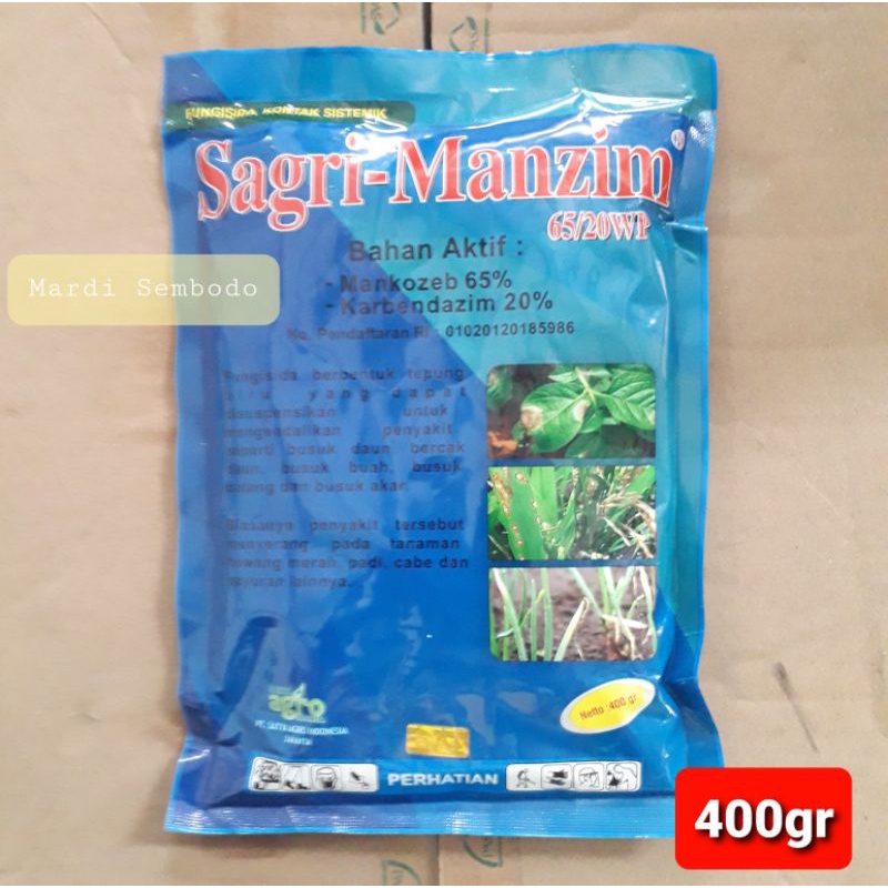 Jual Fungisida SAGRI MANZIM 65/20 WP Mancozeb biru dan Karbendazim ...