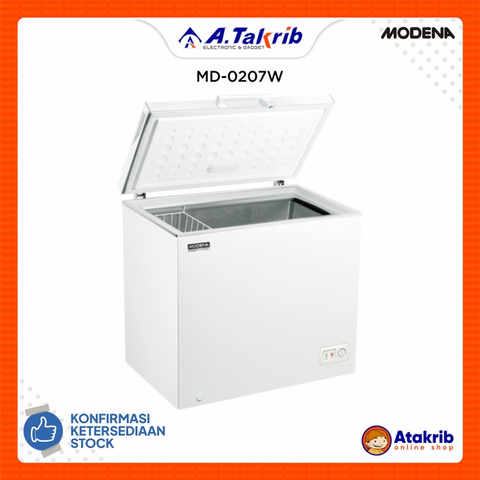 Jual MODENA CHEST FREEZER MD-0207W / MD 0207 W - 205 LITER | Shopee ...