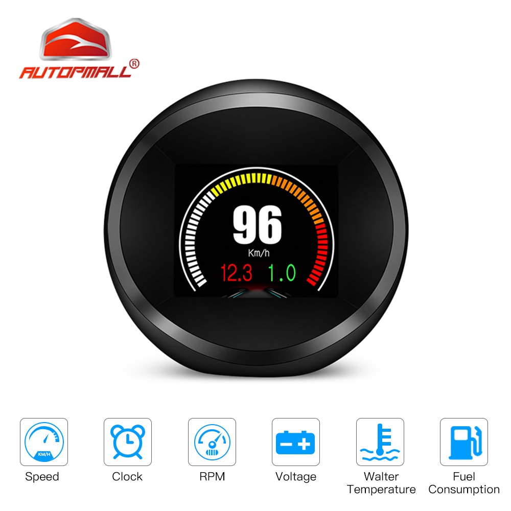 Jual PREORDER Newest Car OBD+GPS Head Up Display HUD Gauge OBD2 Small ...