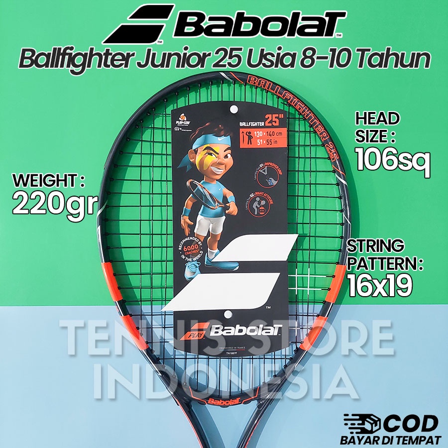 Jual Babolat Ballfighter Junior Jr 25 ( Raket Tenis Anak usia 9 10 11 ...