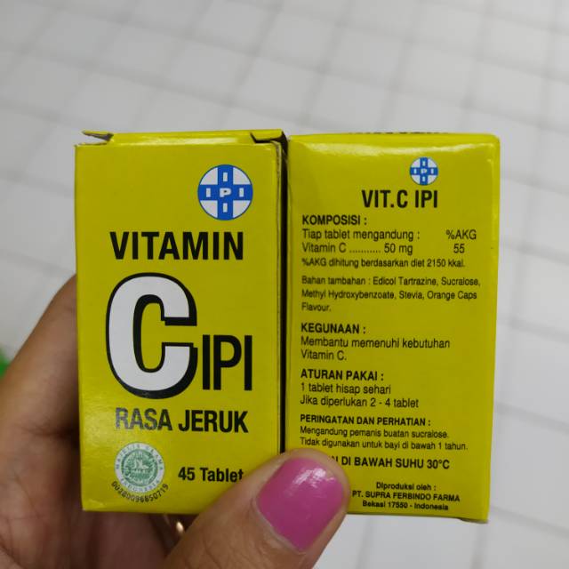 Jual VITAMIN C IPI RASA JERUK ISI 45 TABLET | Shopee Indonesia
