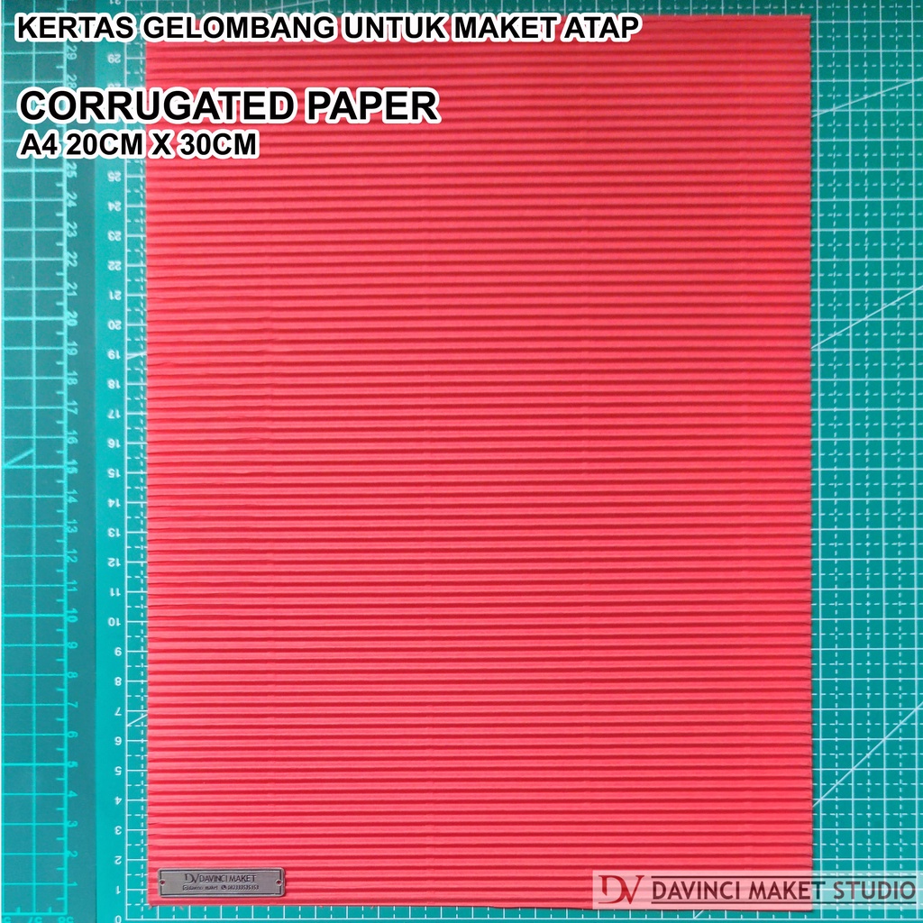 Jual Kertas Atap Gelombang Bahan Maket Diorama - Corrugated Paper A4 ...