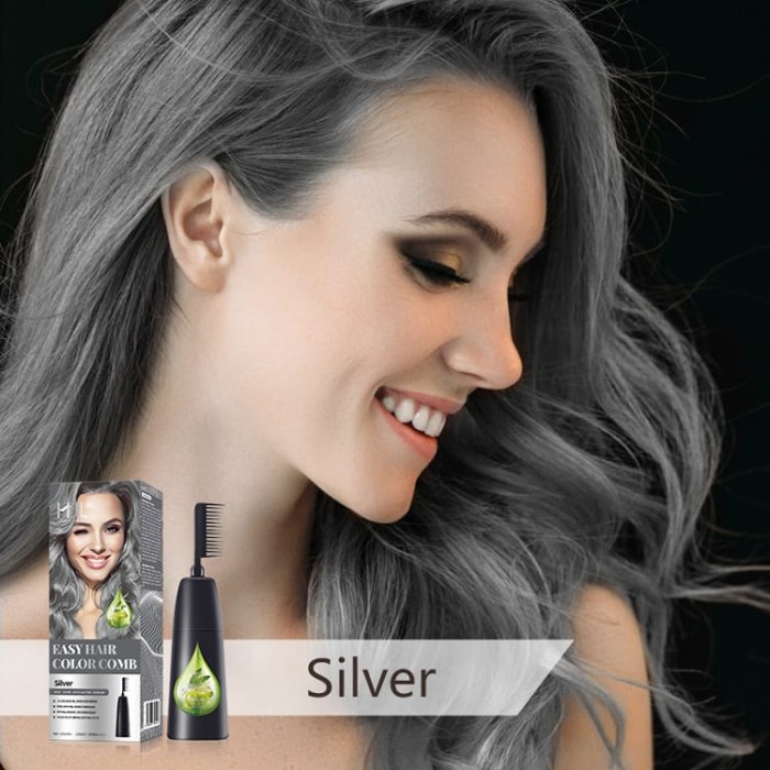 Jual pewarna rambut/cat rambut- shampo pewarna rambut herbal - Silver ...