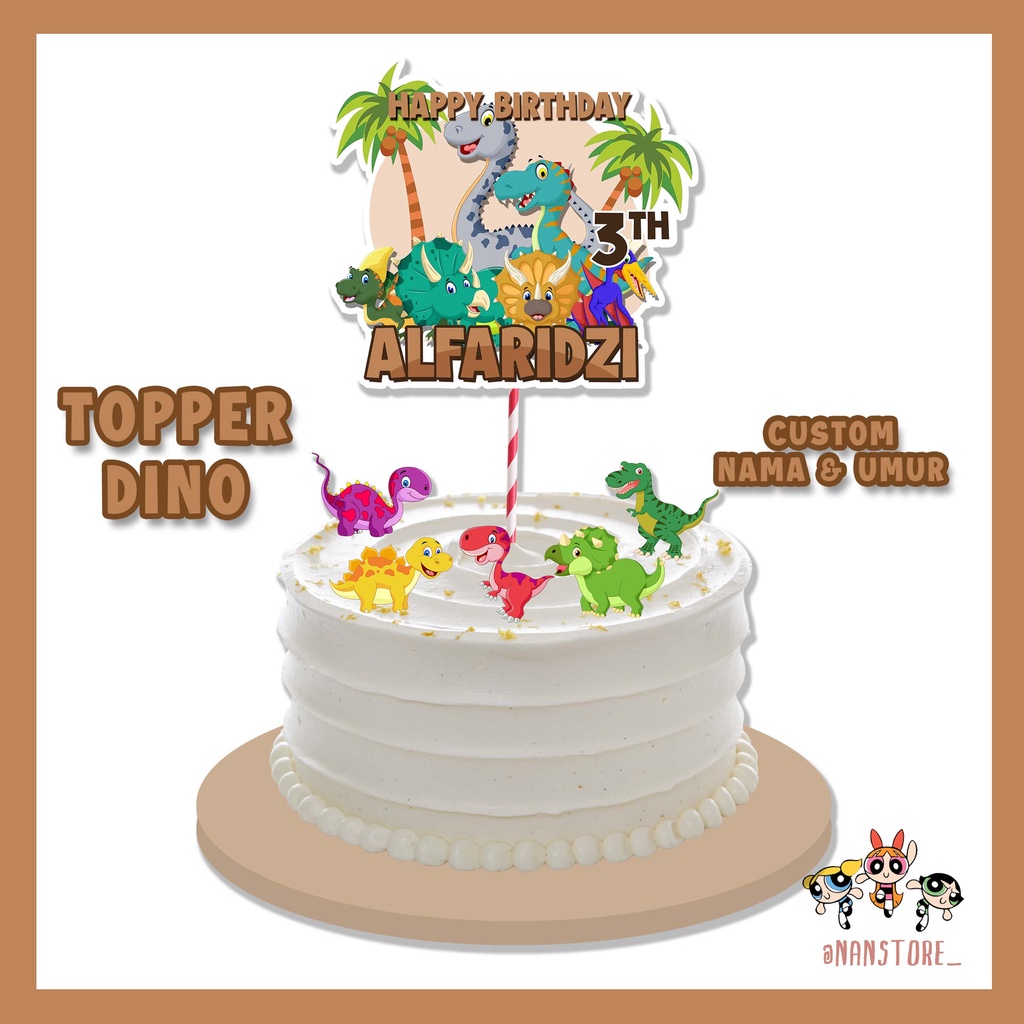 Jual Topper Cake Custom Dino | Shopee Indonesia