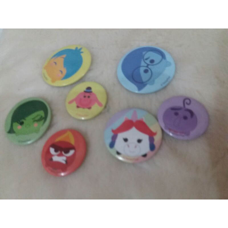 Jual Preloved-Disney Store Pixar Inside Out Tsum Tsum Badge Set(7pcs ...