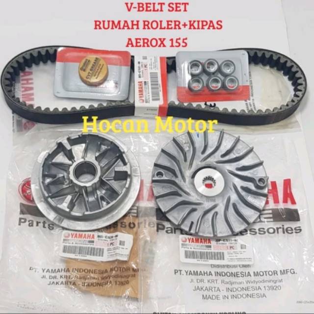 Jual PAKET VANBELT SET V-BELT VANBEL RUMAH ROLLER KIPAS ROLLER AEROX 155 LEXY ASLI YGP | Shopee ...