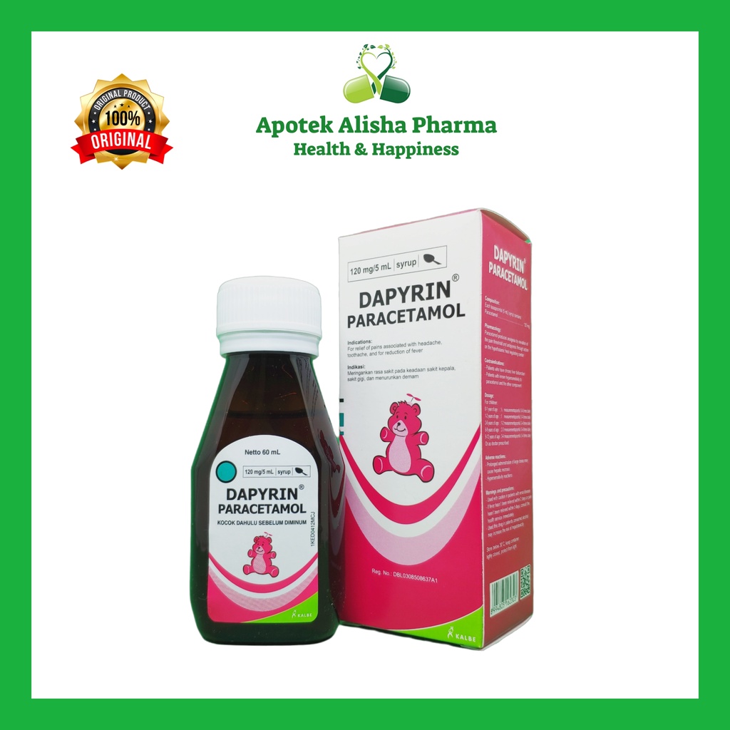 Jual Dapyrin Sirup 60ml - Dapirin Paracetamol Sirup Obat Penurun Panas ...