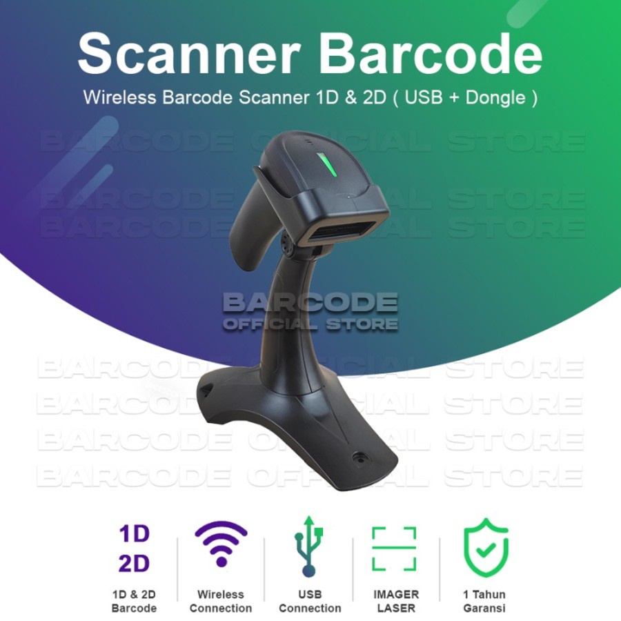 Jual Barcode Scanner Codeshop CD-207BT 2 Dimensi Wireless USB Dongle ...