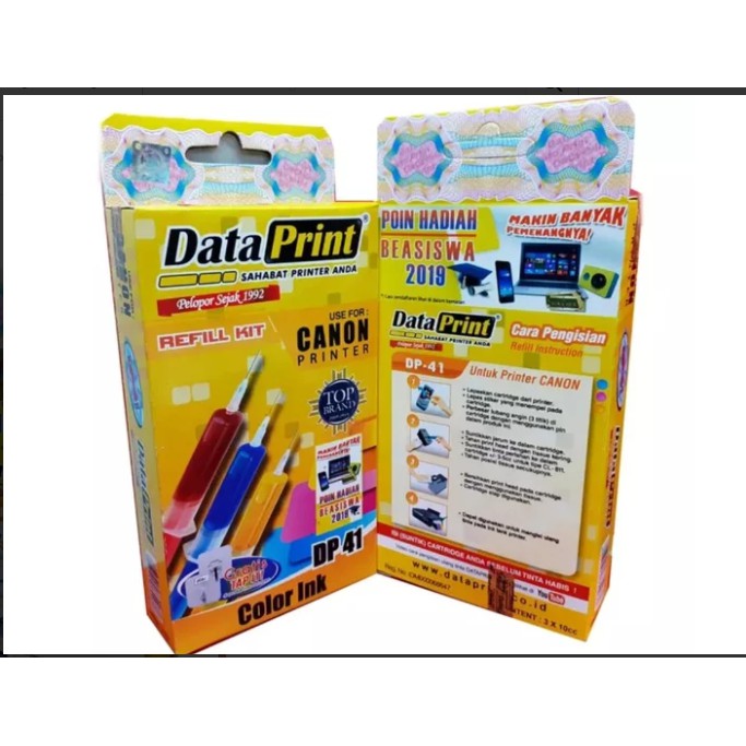 Jual DATAPRINT DP 41 Tinta Refill suntik DP-41 Color Original Untuk ...
