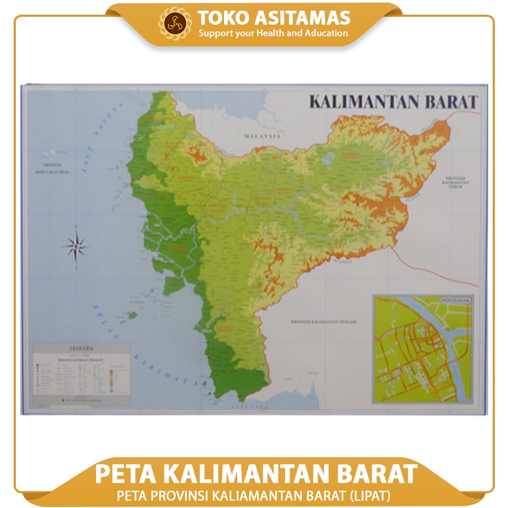Jual Peta Provinsi Kalimantan Barat (Lipat) | Shopee Indonesia