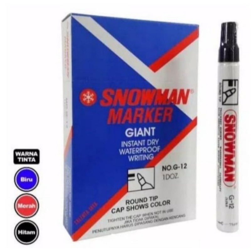Jual SPIDOL PERMANEN/SPIDOL MARKING MERK SNOWMAN | Shopee Indonesia