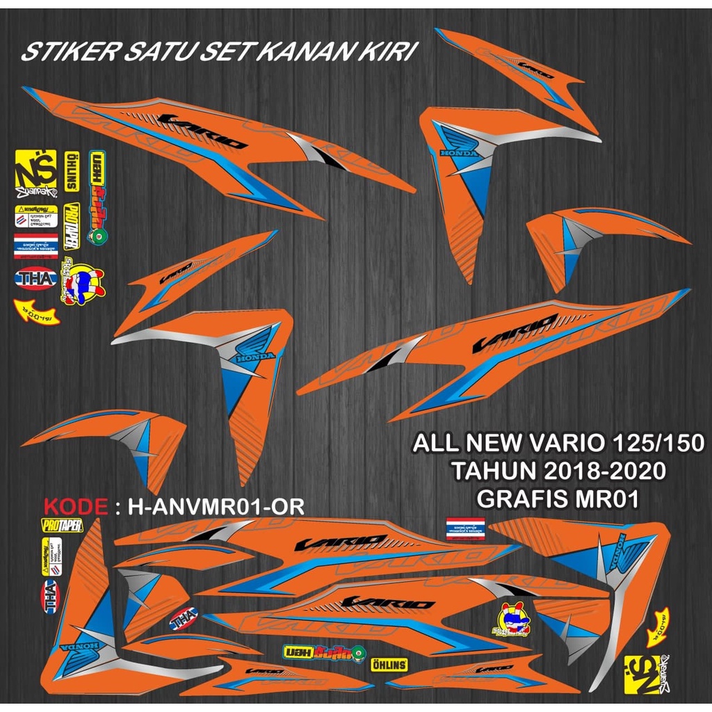 Jual STIKER STRIPING DECAL ALL NEW VARIO 125/150 TAHUN 2018-2020 GAFIS ...