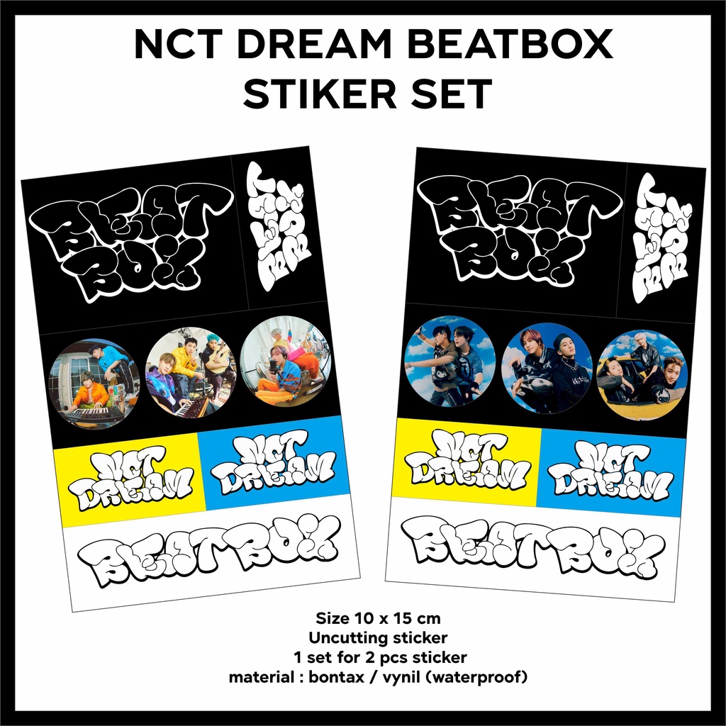 Jual Sticker KPOP set 2 lembar NCT DREAM Beatbox | Shopee Indonesia