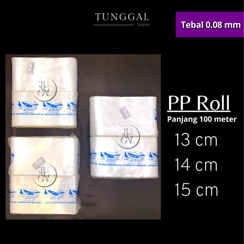 Jual Plastik PP Roll Cap Jet - panjang 100 meter, tebal 0.08 mm ...