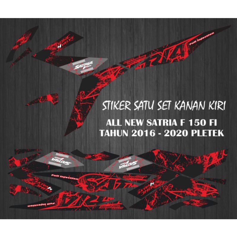 Jual STIKER STRIPING DECAL ALL NEW SATRIA F 150 FI THN 2016-2020 PLETEK ...