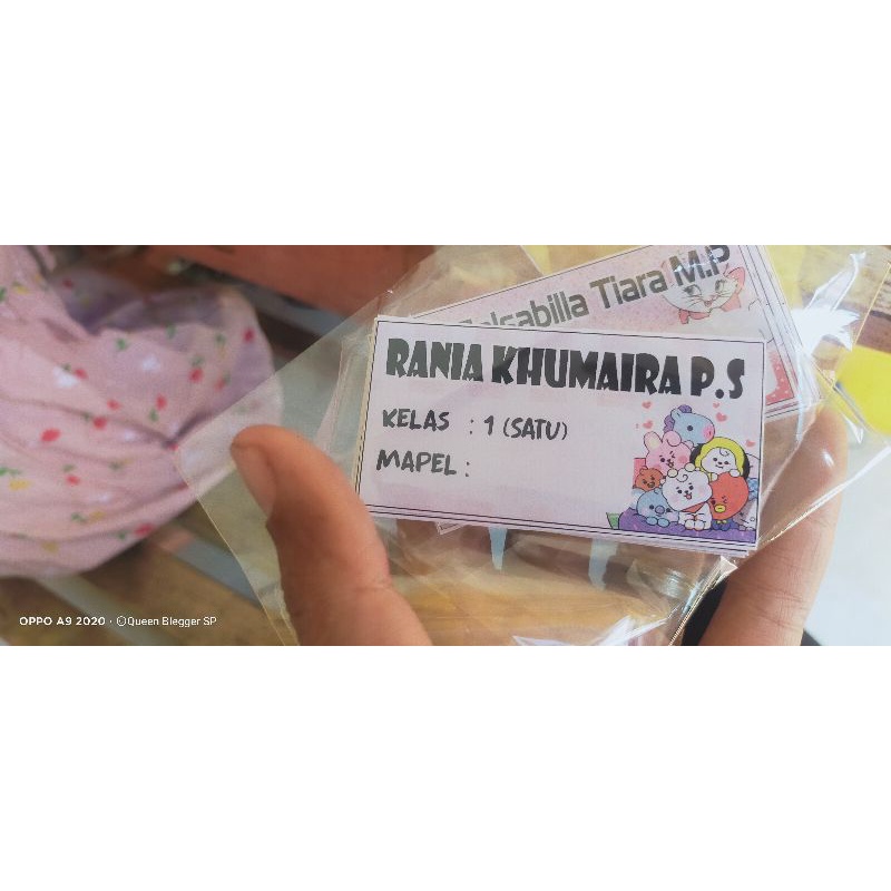 Jual stiker label nama full color 28 kotak | Shopee Indonesia