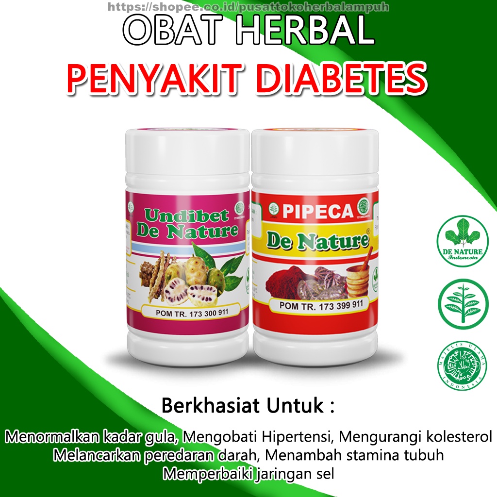 Jual Paket Obat Diabetes Kencing Manis Herbal DeNature Undibet dan ...