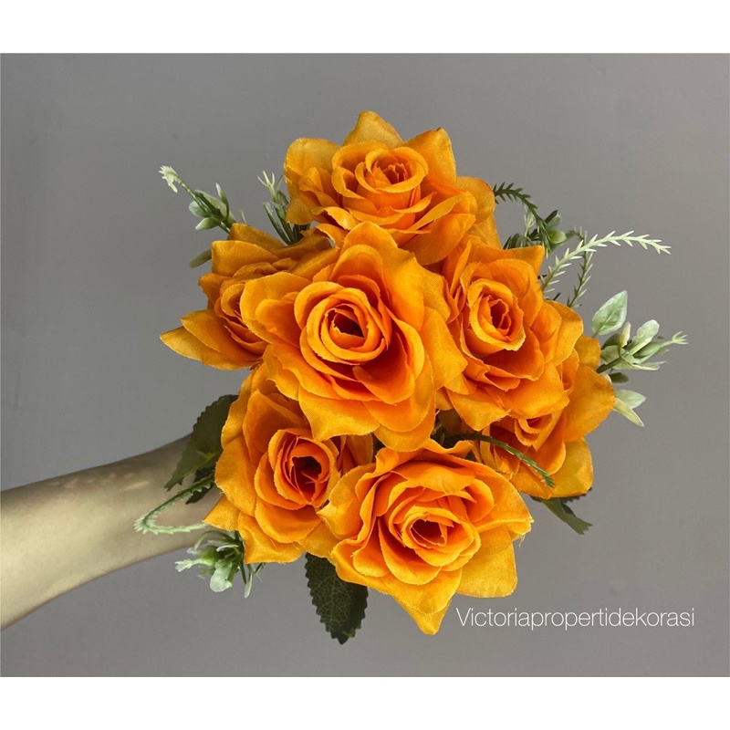 Jual Bunga Artificial Dekorasi Mawar Rose Bintang 7 Kuntum | Shopee ...