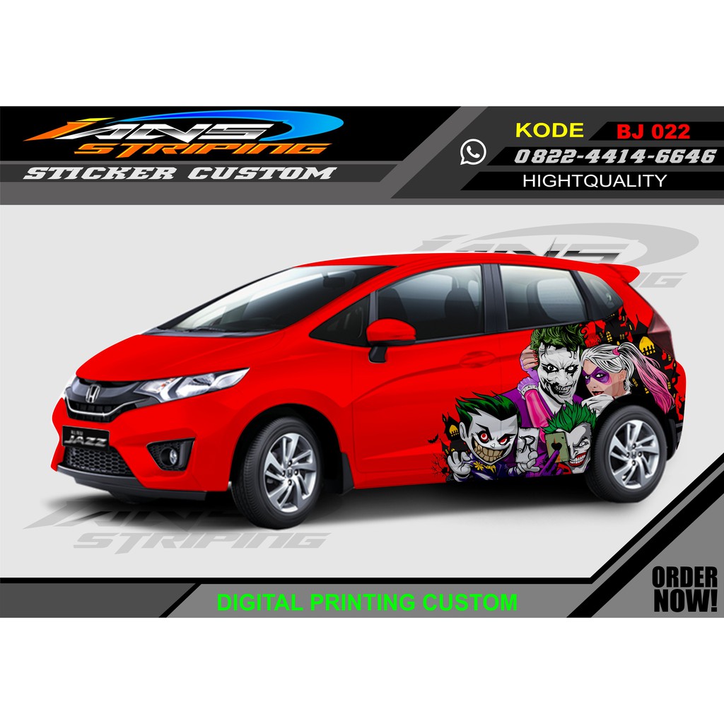 Jual STICKER VARIASI MOBIL JOKER / DECAL STICKER MOBIL | Shopee Indonesia