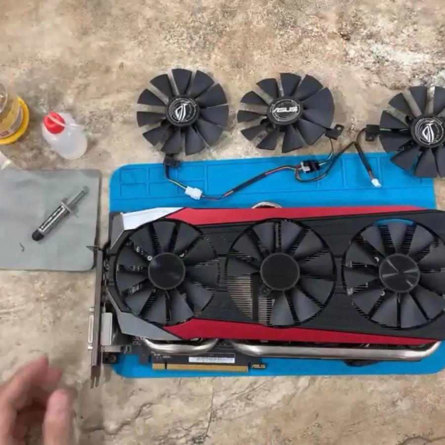 Jual Fan Vga ASUS ROG Strix R9 390x rx 580 8gb 1 set 87mm 6pin | Shopee ...