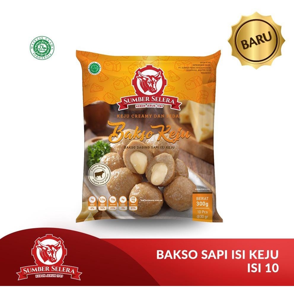 Jual Bakso Sapi Keju SB / New Sumber Selera Premium isi 10pcs | Shopee ...