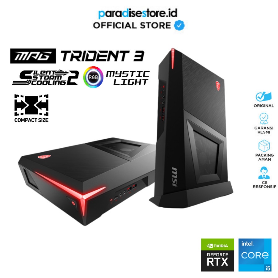 Jual Mini PC Gaming MSI MPG Trident 3 - 228ID Core i5 - 16GB - RTX 3050 ...