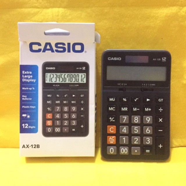 Jual Kalkulator 12 digits ORI merk Casio AX-12B | Shopee Indonesia