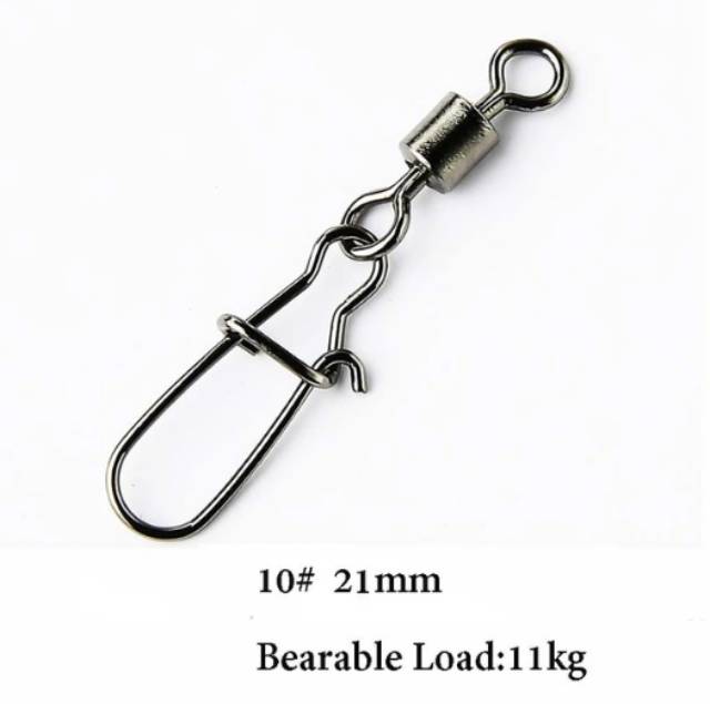 Jual 10PCS - ROLLING SWIVEL WITH SNAP PANCING LURE CASTING | Shopee ...