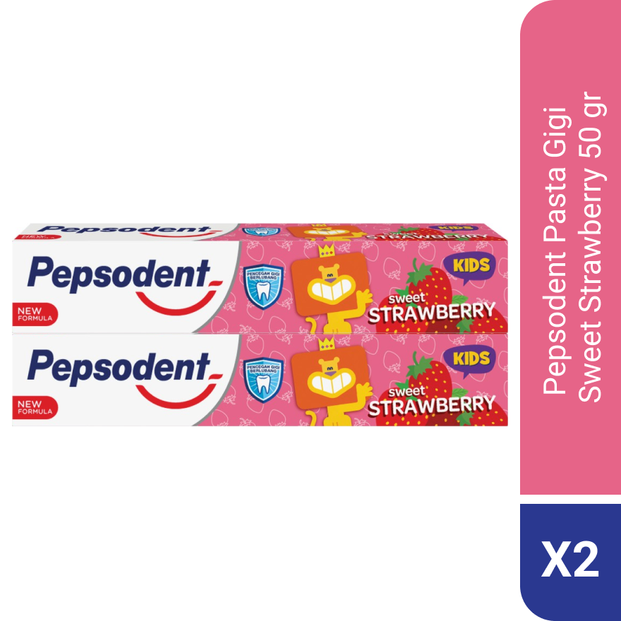 Jual Pepsodent Pasta Gigi Sweet Strawberry 50 gr x2 | Shopee Indonesia
