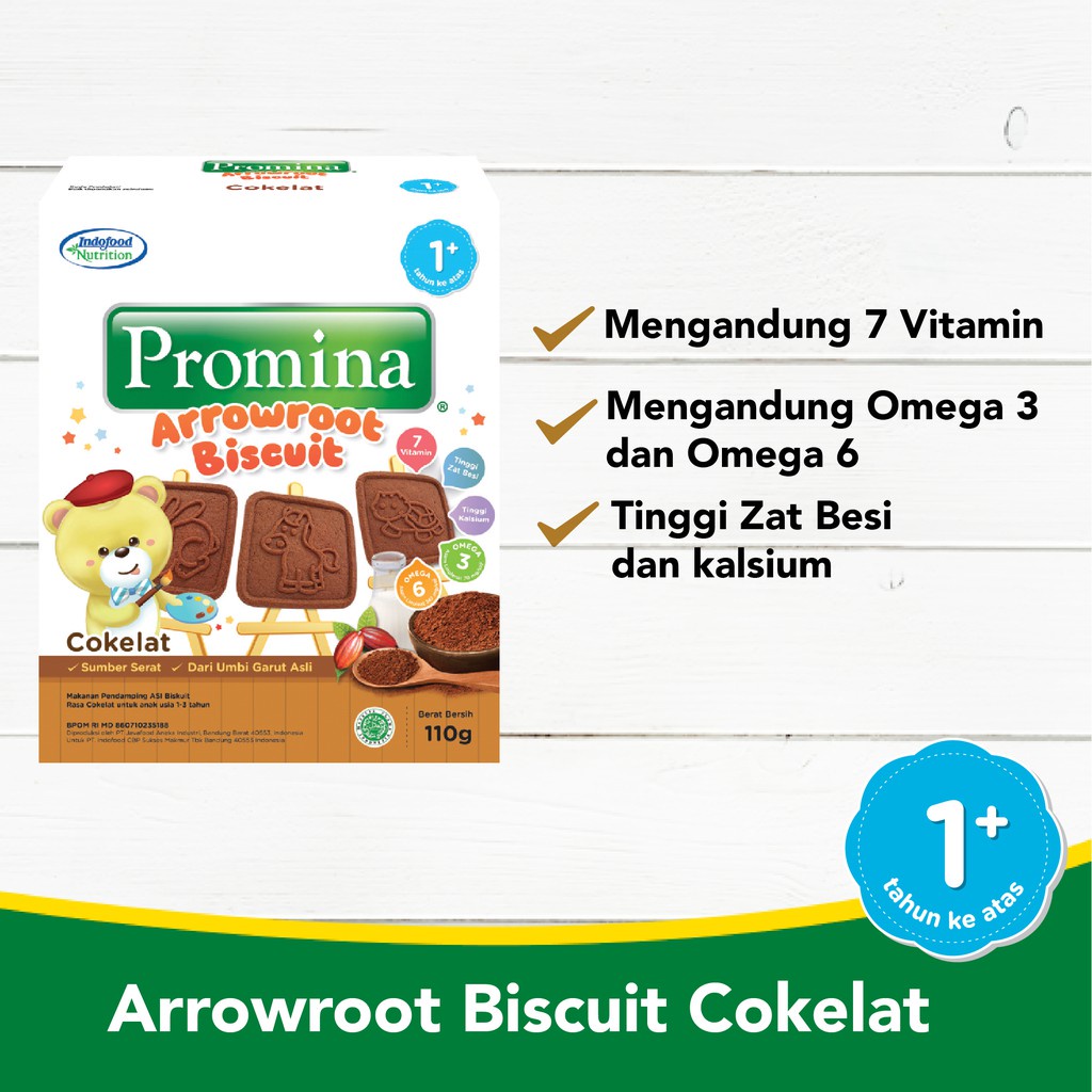 Jual Promina Cookies Arrowroot Coklat New 110 g x 1 Pcs | Shopee Indonesia