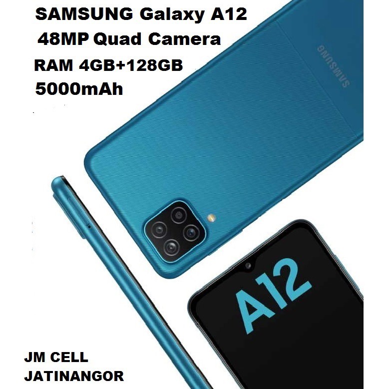 Jual SAMSUNG GALAXY A12 RAM 4GB+128GB GARANSI RESMI blue | Shopee Indonesia