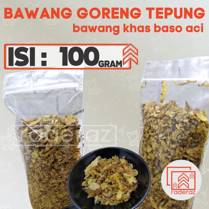 Jual BAWANG GORENG 100gr bertepung untuk Baso Aci Kemasan Pouch by ...