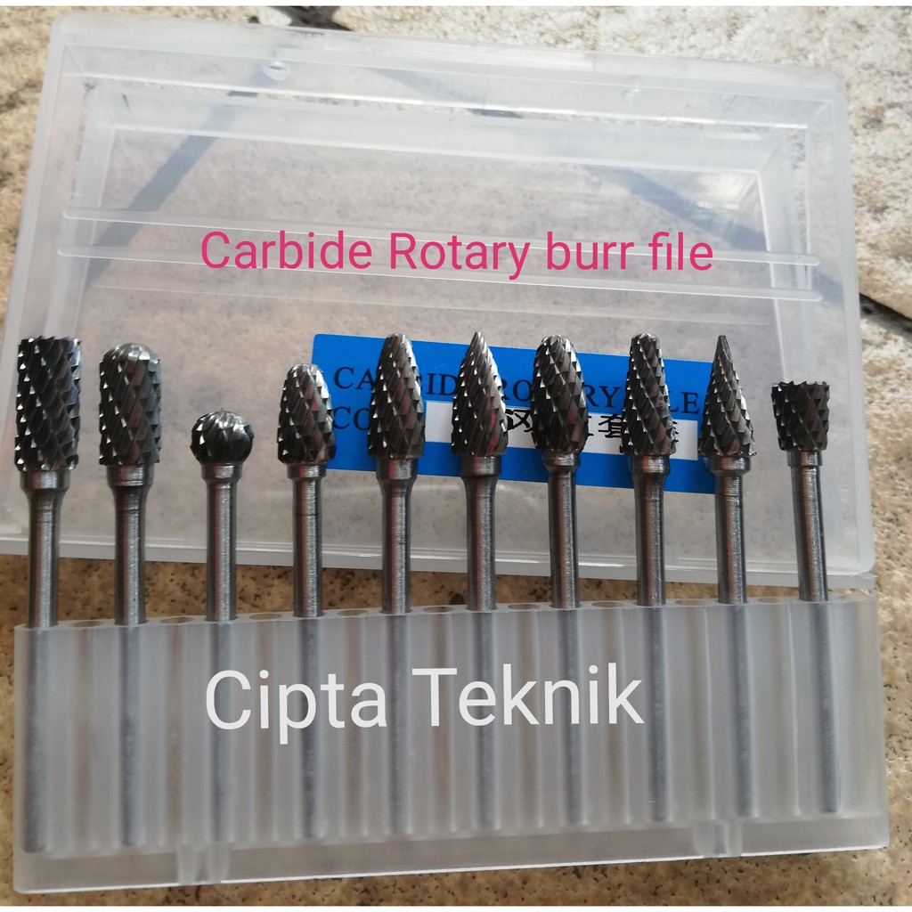 Jual Tungsten Carbide Rotary Burr File set As 3mm Kepala Mata bor tuner ...