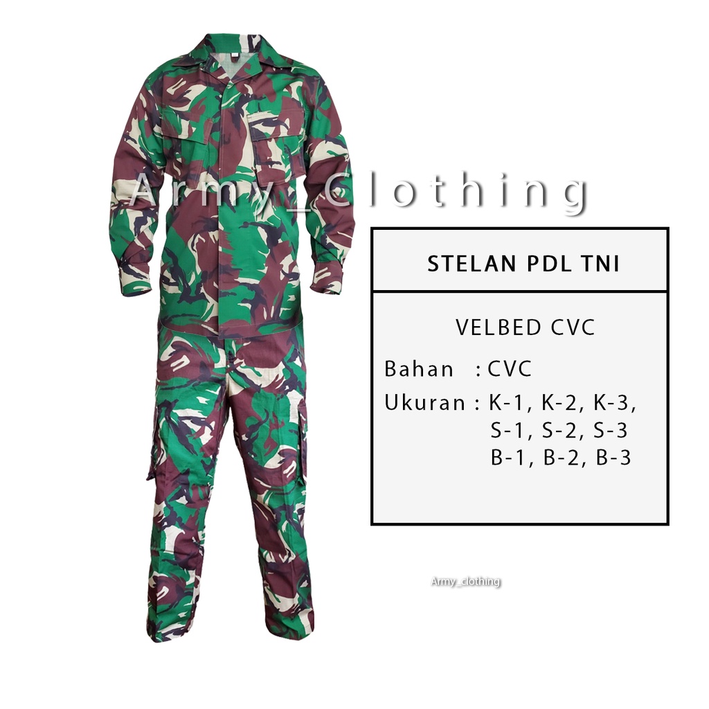 Jual Baju PDL TNI Velbed CVC | Shopee Indonesia