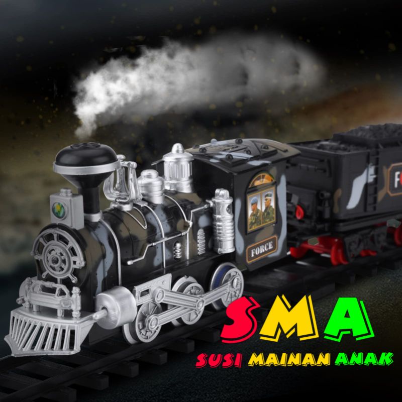 Jual Mainan Kereta Api Asap MA Military Train | Shopee Indonesia