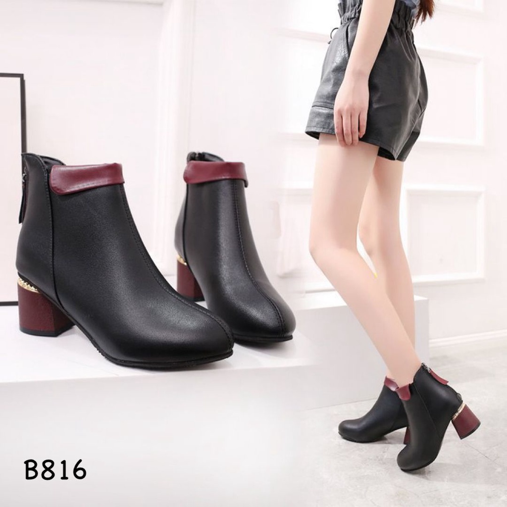 Jual SEPATU BOOTS MARTIN BLOCK FASHION KOREA #B816 | Shopee Indonesia