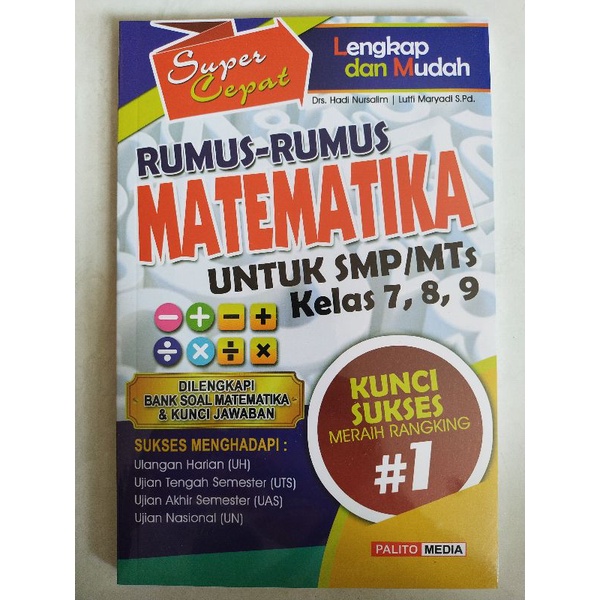 Jual Super cepat rumus rumus matematika SMP/MTs kelas 7,8,9 | Shopee ...