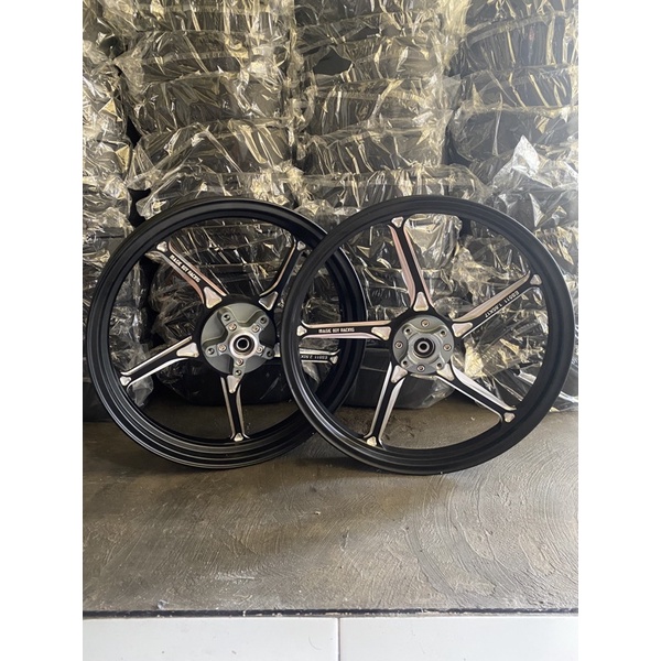 Jual VELG ENKEI MAGIC BOY 185/250 ANODIZE CNC FG511 RING 17 HITAM BLACK DD DOUBLE DISK PNP MX ...
