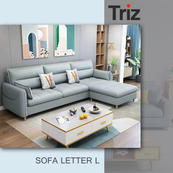 Jual Triz Furniture Sofa L - Modern Ruang Tamu 4 Seater | Shopee Indonesia