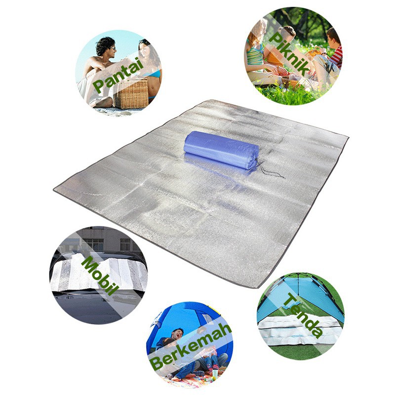 Jual Matras Camping Outdoor Matras Foil Alumunium Anti Slip Praktis ...