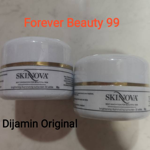 Jual Skinnova Brightening Illuminating Sunscreen 30 white - sunblock glowing skinova -putih ...