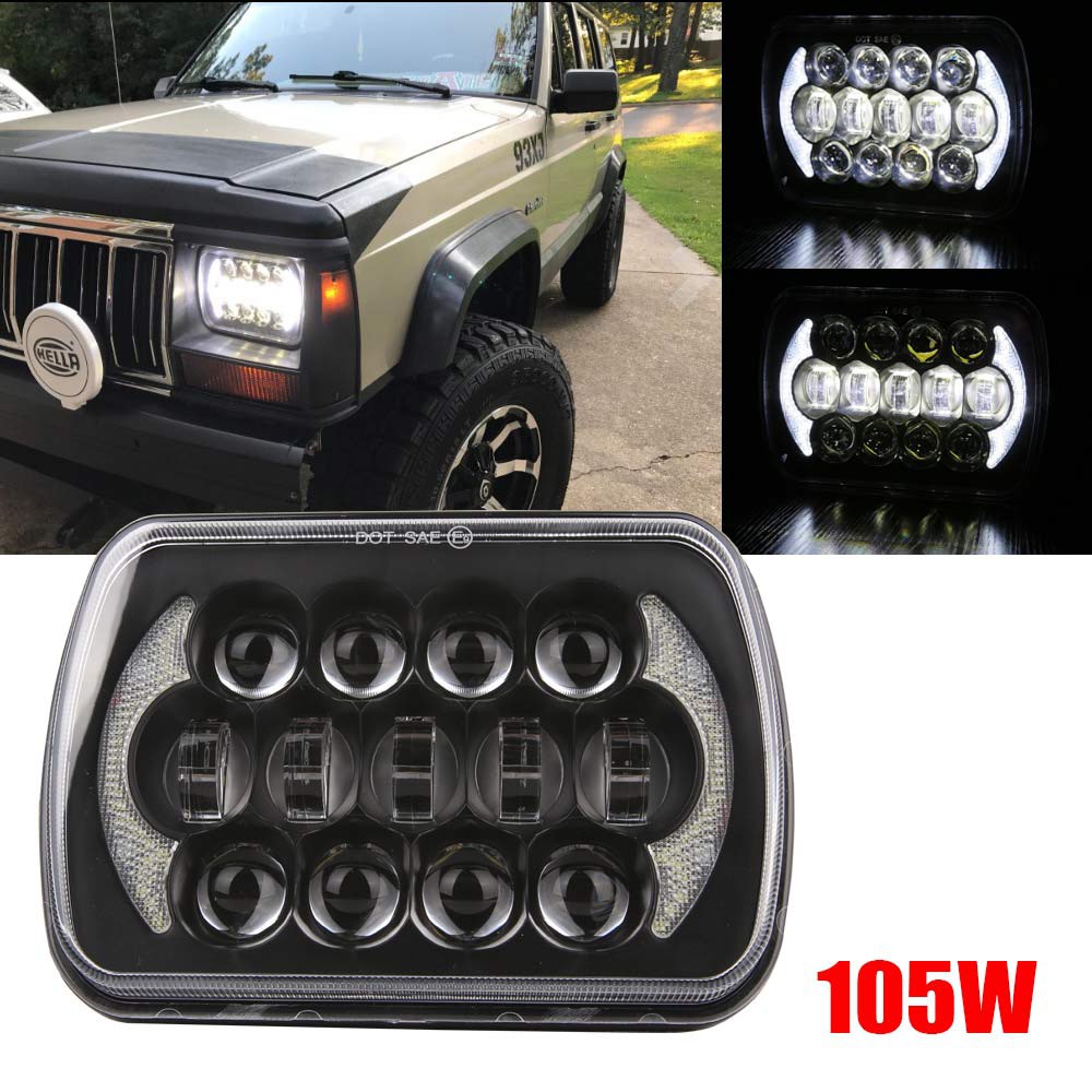 Jual IMPORT 1 pc 105W 5X7 7X6 inch Rectangular Sealed Beam LED ...