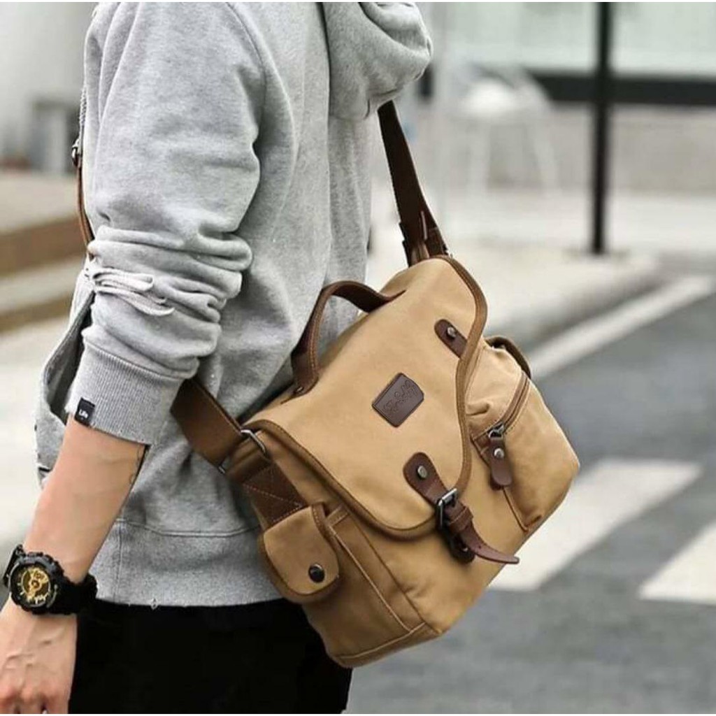 Jual GH Bag Tas Selingbag Pria /Tas Kerja Pria / Tas Cowo Besar Canvas ...