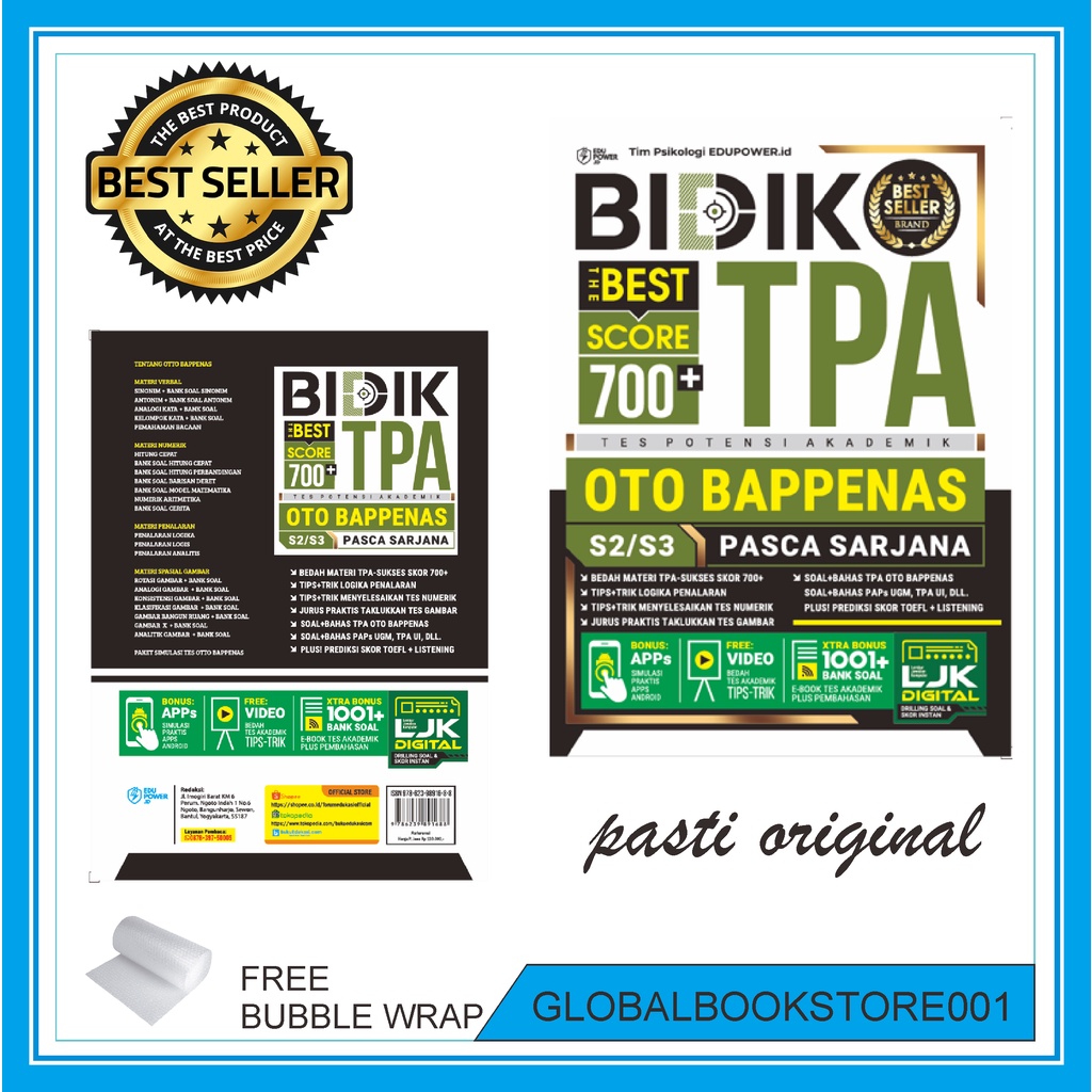 Jual BUKU TPA OTO BAPPENAS BIDIK SKOR 700+ TPA OTO BAPPENAS S2/S3 PASCA SARJANA 2024 | Shopee ...