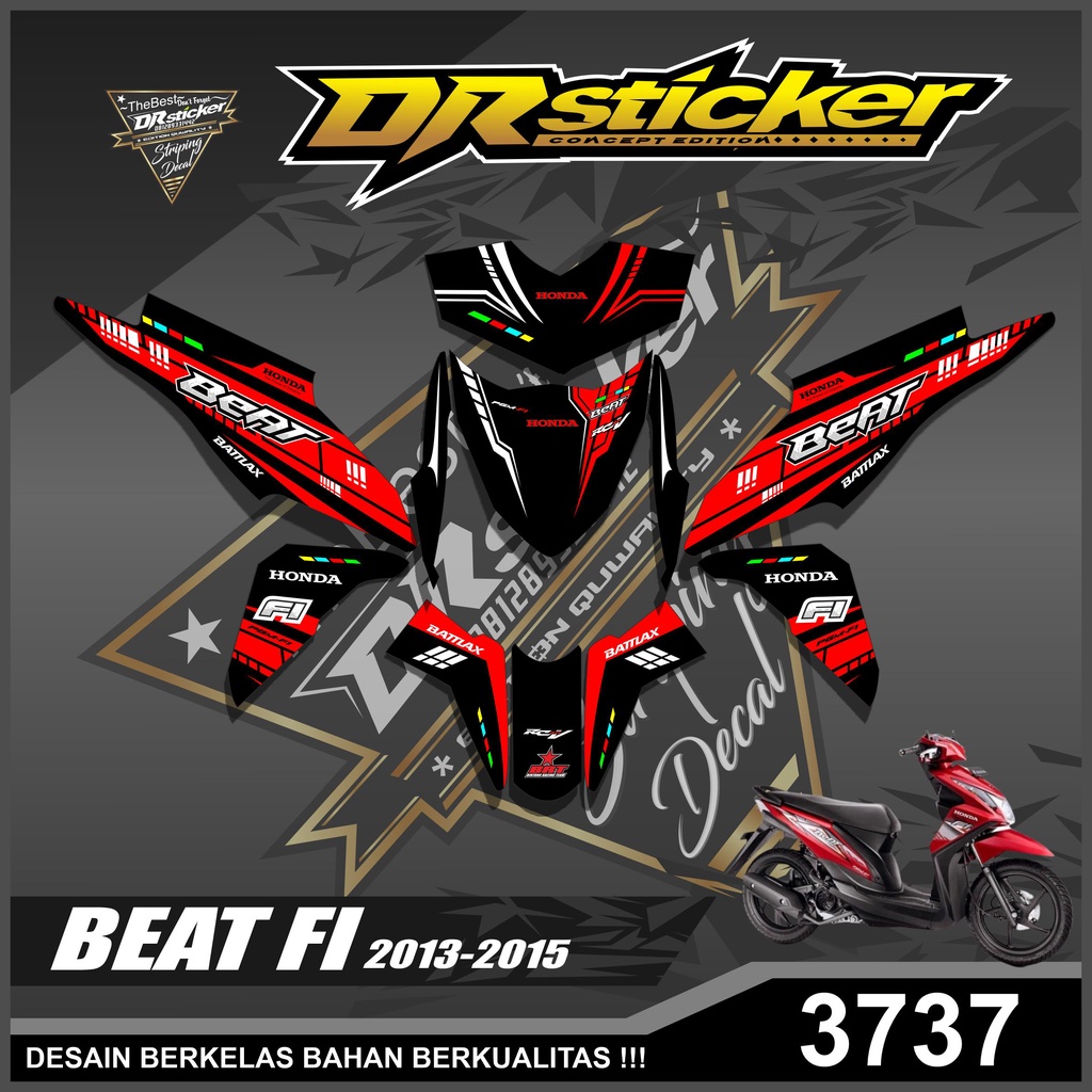 Jual 3737 Decal Costum Motor Honda Beat Fi 2013-2015 Fullbody-Sticker ...