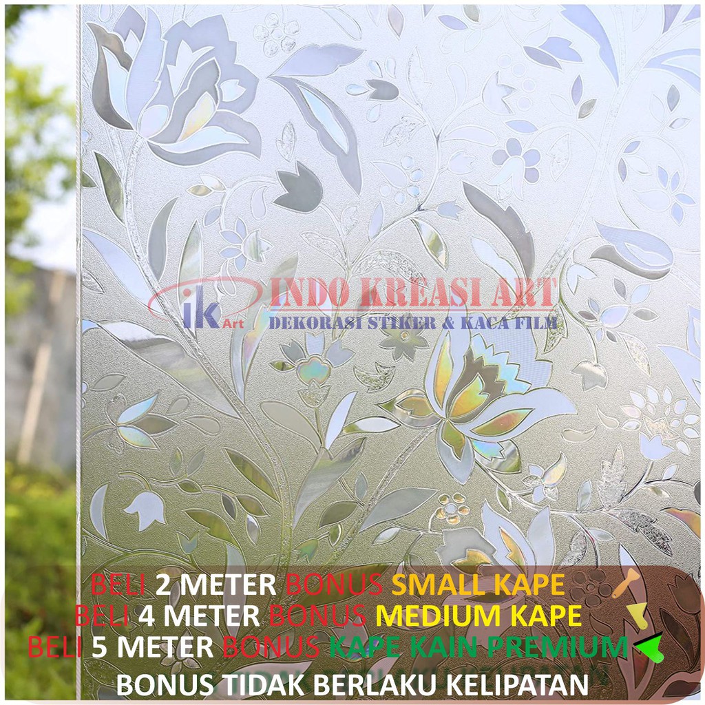 Jual STIKER KACA MOTIF BUNGA TULIP 122 STICKER PELAPIS KACA JENDELA ...